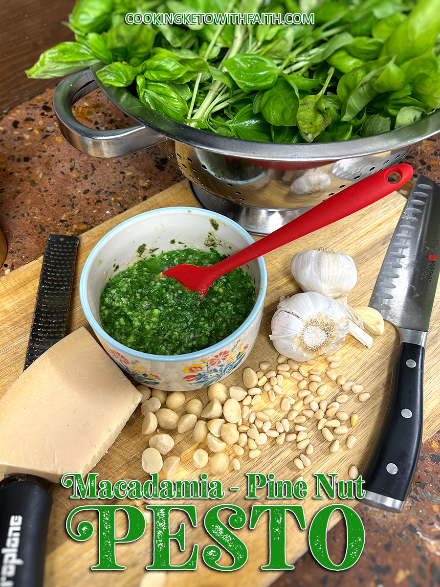 Macadamia-Pine Nut Pesto – Cooking Keto With Faith
